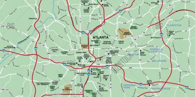 Atlanta carte - Cartes Atlanta (États-unis d'Amérique)
